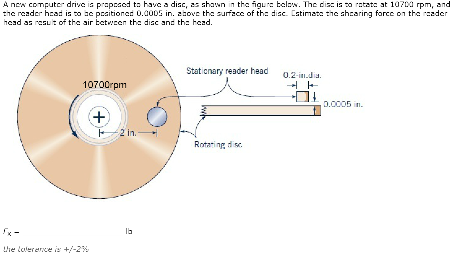 Solved A new computer drive is proposed to have a disc, as | Chegg.com