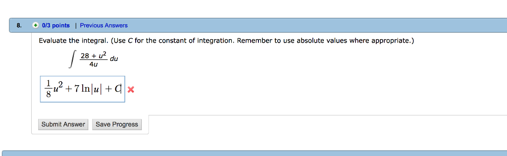 Solved Evaluate the integral. (Use C for the constant of | Chegg.com