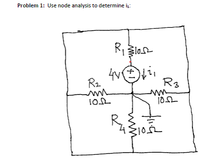 Solved Problem 1: Use node analysis to determine i1: | Chegg.com