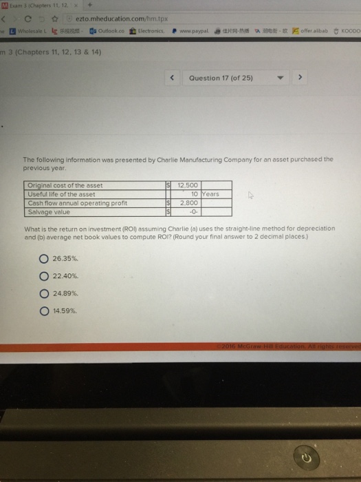 Solved The following information was presented by Charlie | Chegg.com