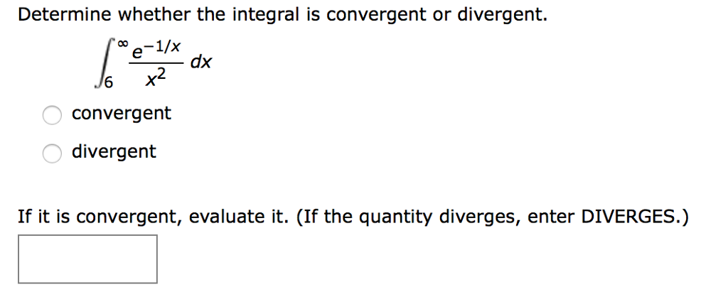 Solved Question Part Points Determine whether the integral | Chegg.com Solved Question Part Points Determine whether the integral | Chegg.com
