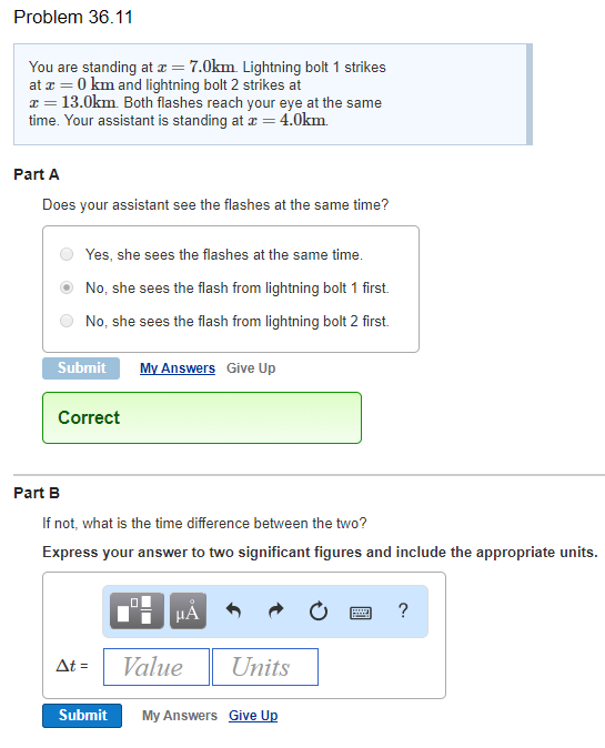 Solved Problem 36.11 You are standing at z 7.0km Lightning | Chegg.com