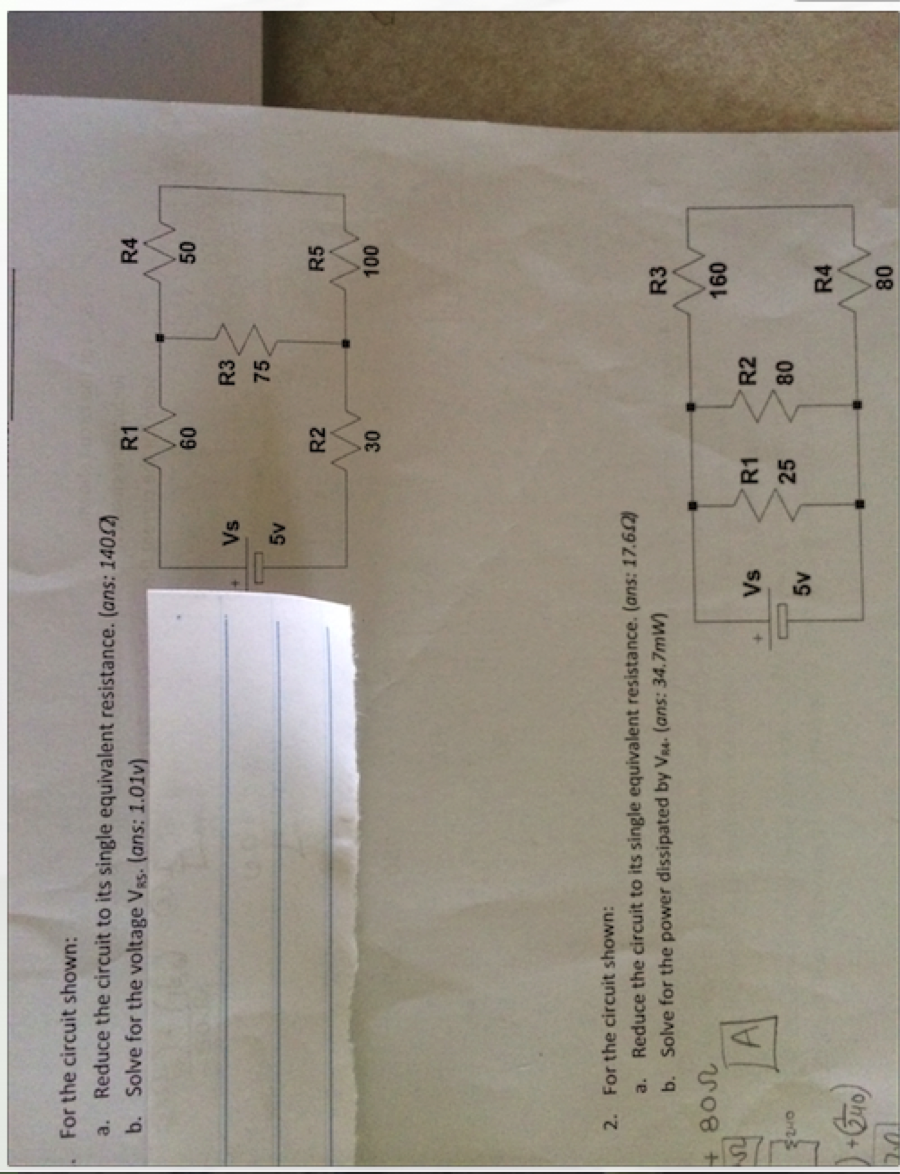 Solved For the circuit shown: Reduce the circuit to its | Chegg.com