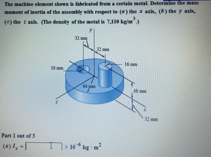 Solved The machine element shown is fabricated from a | Chegg.com