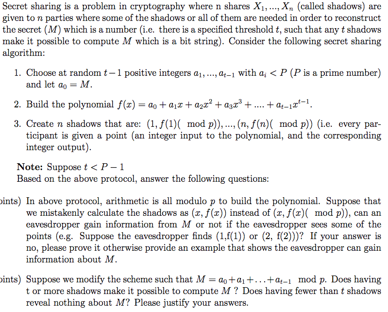 This is a cryptography question based from the book | Chegg.com