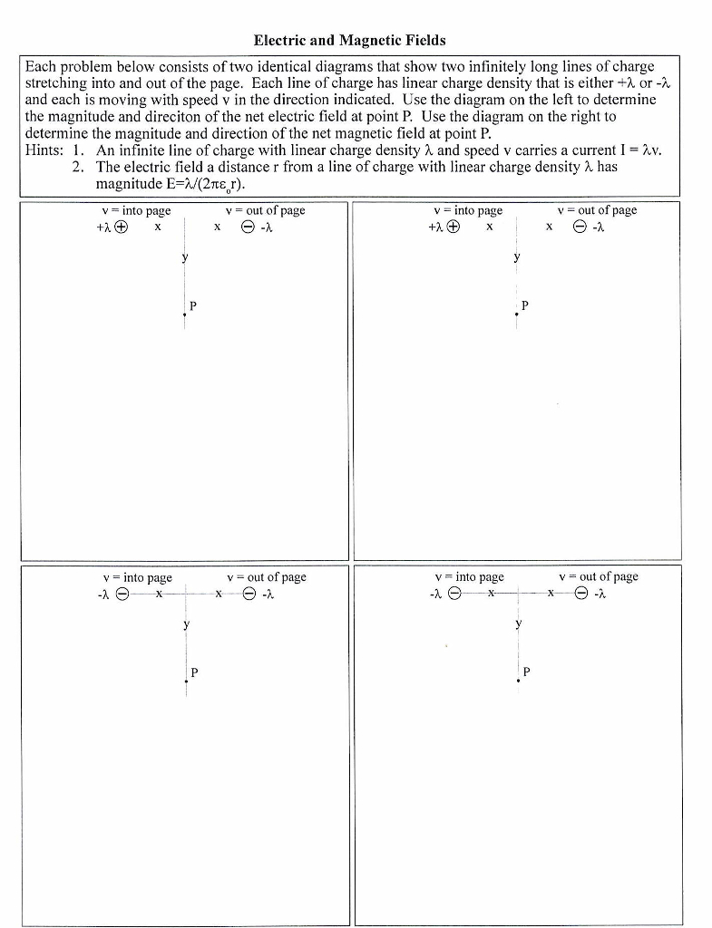 Solved Electric and Magnetic Fields Each problem below | Chegg.com