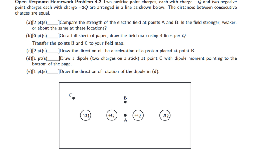 Two positive point charges, each with charge +Q and | Chegg.com