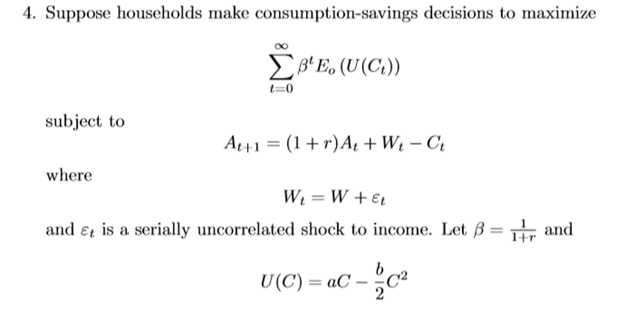 Suppose households make consumption-savings decisions | Chegg.com