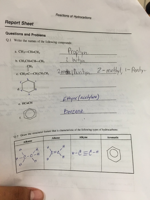Solved Write the names of the following compounds: Draw the | Chegg.com