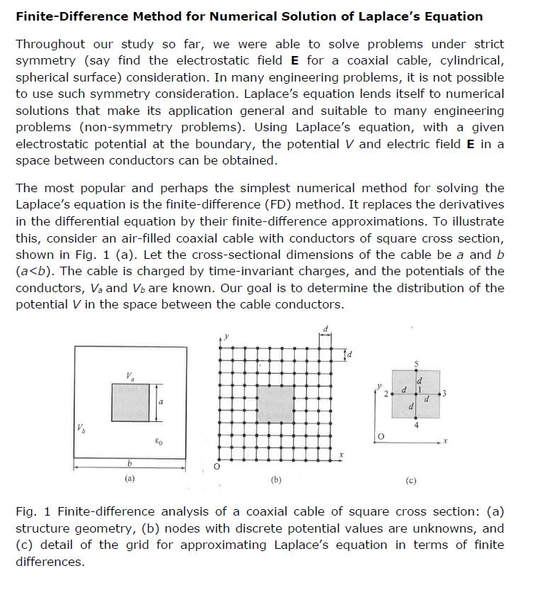 Finite-Difference Method for Numerical Solution of | Chegg.com
