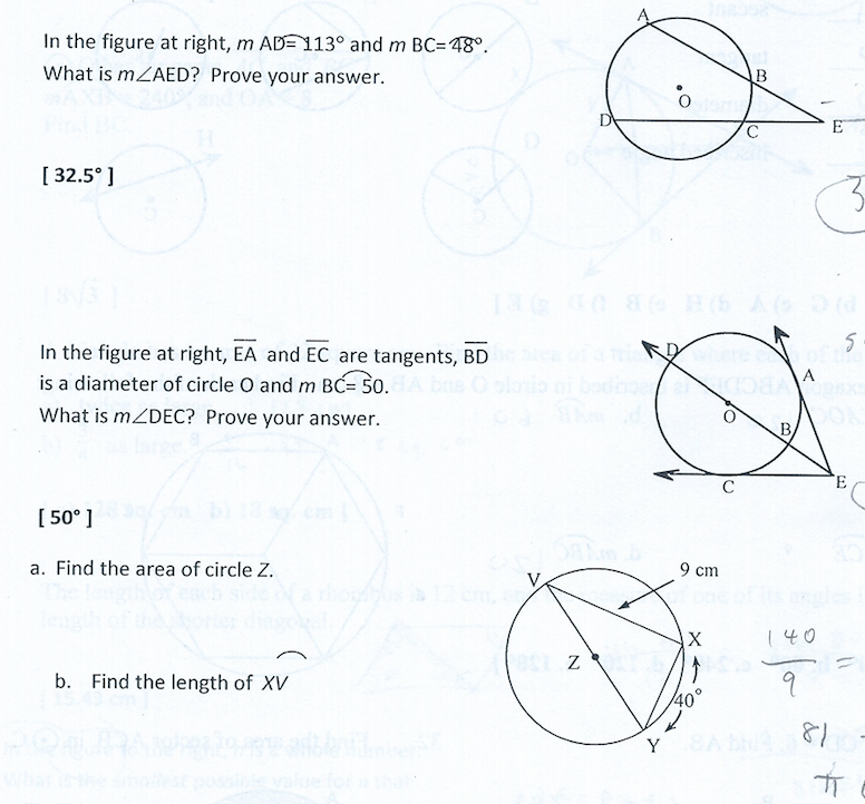 Solved In the figure at right, m AD = 113 degree and m BC = | Chegg.com