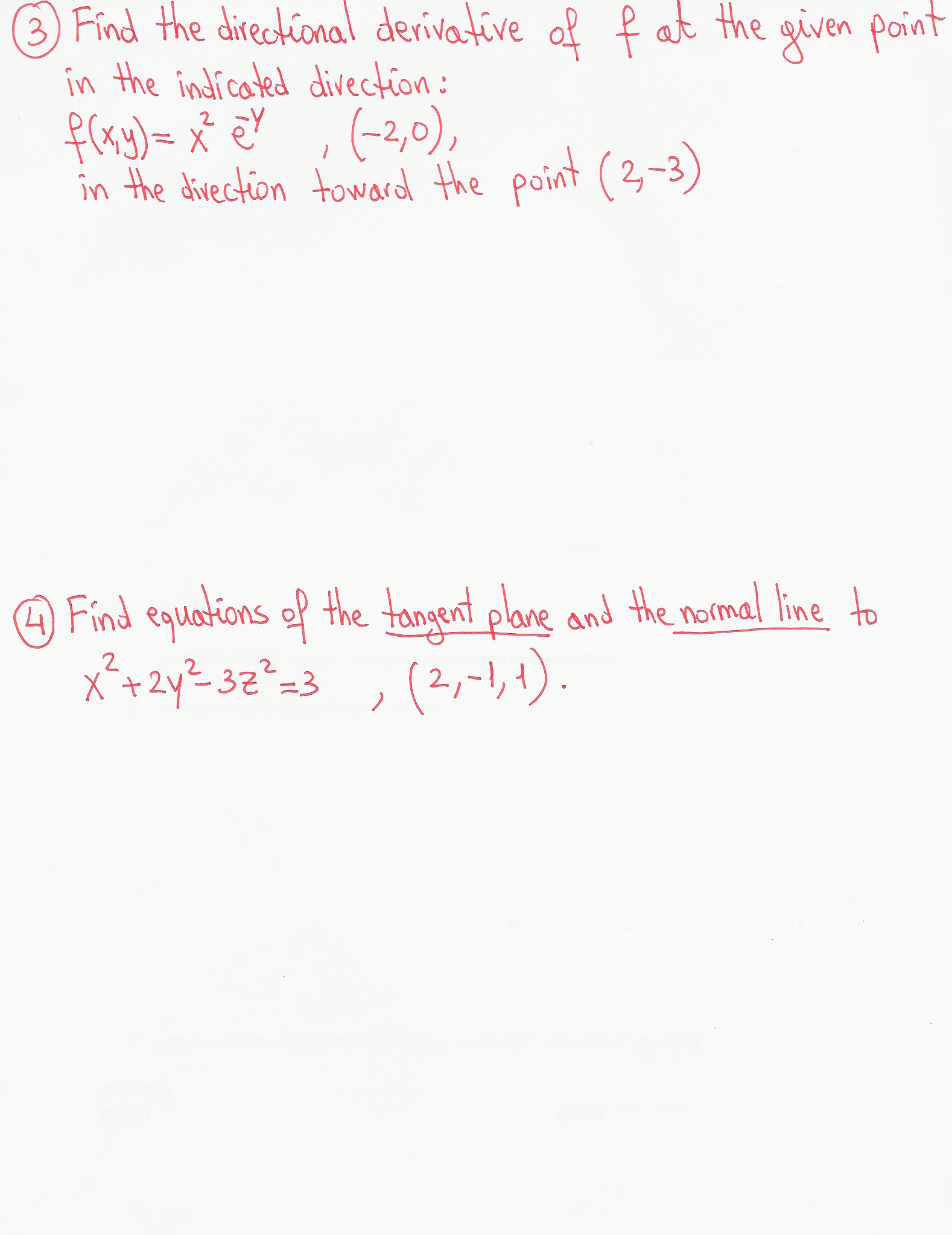 Solved Find Te Directional Derivative Of F At The Given