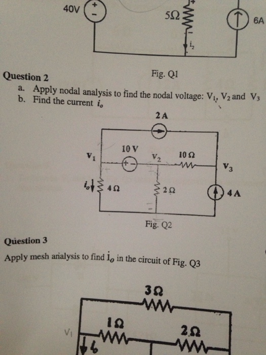 Solved Apply nodal analysis to find the nodal voltage: V_1, | Chegg.com