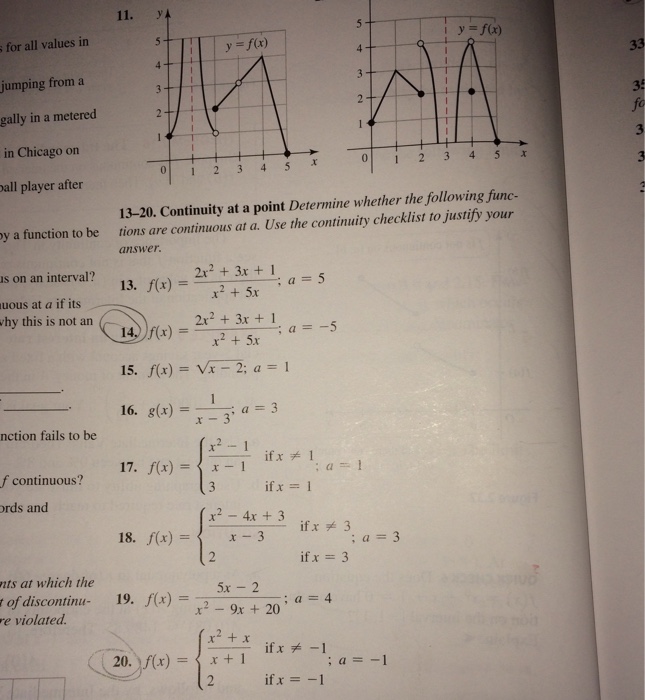 Solved Continuity at a point Determine whether the | Chegg.com