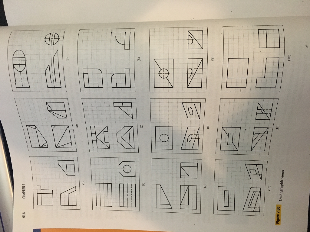 Solved Sketch the pictorials (3D views) of the drawing. Draw | Chegg.com