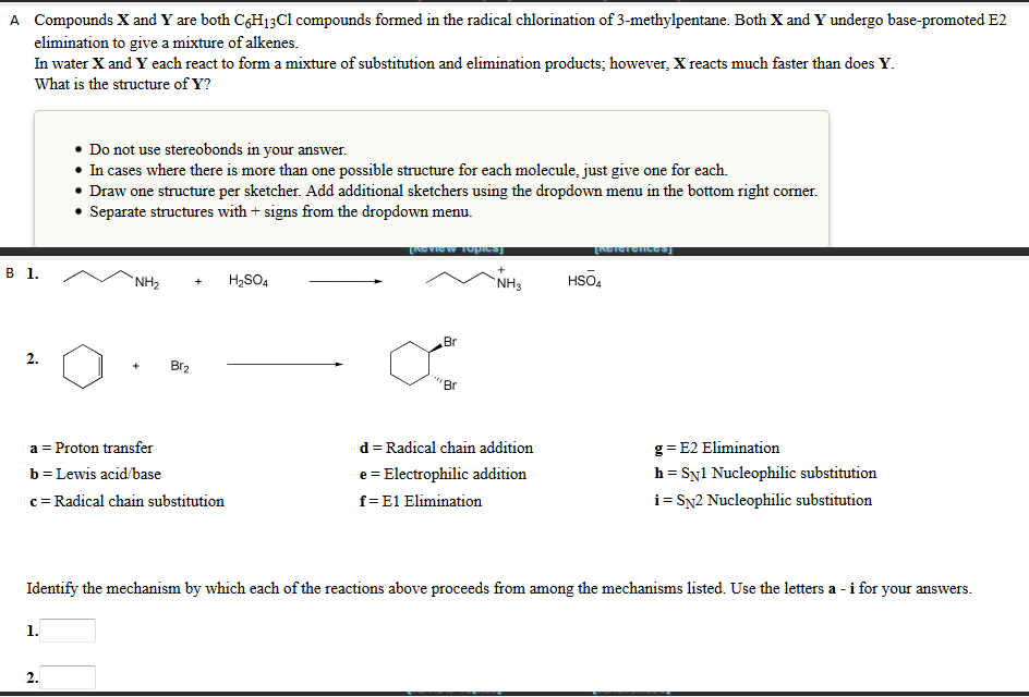 Solved Compounds X and Y are both C6H13Cl compounds formed | Chegg.com