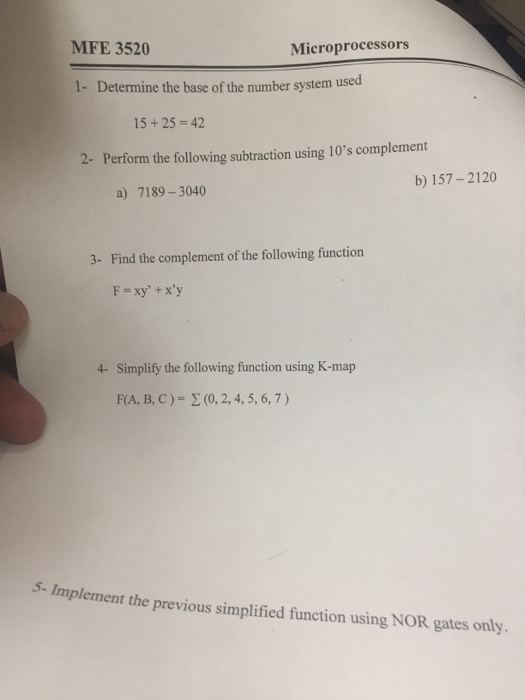 Solved Determine the base of the number system used 15 + 25 | Chegg.com