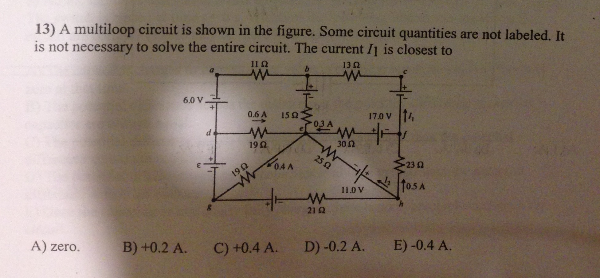 Solved A multiloop circuit is shown in the figure. Some | Chegg.com