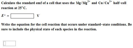 Solved Calculate the standard emf of a cell that uses the | Chegg.com