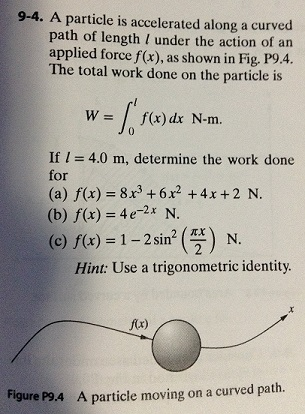 Solved 9-4.) A particle is accelerated along a curved path | Chegg.com