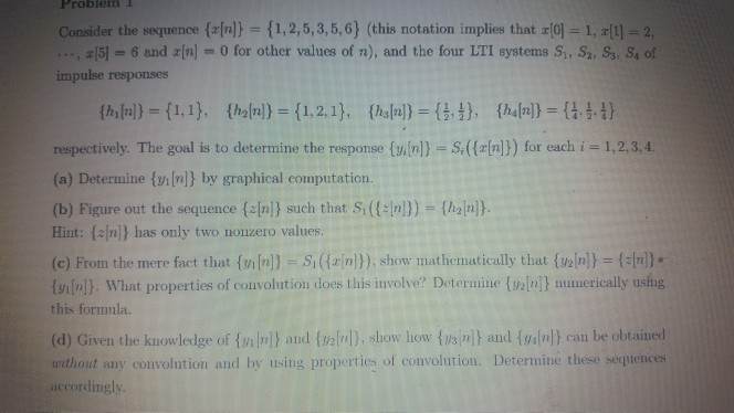 Solved Problea Consider the sequence {x[n))-(1, 2, 5, 3,5,6) | Chegg.com