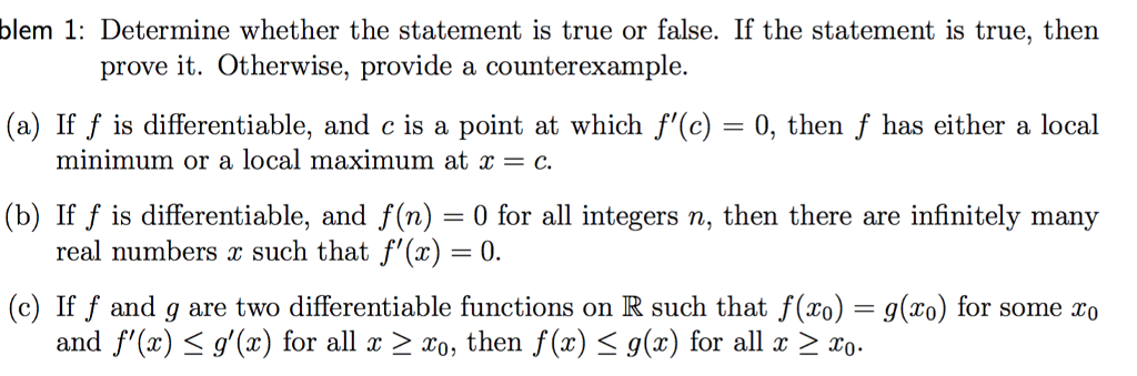 Solved Determine whether the statement is true or false. If | Chegg.com