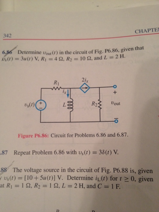 Solved Determine Vout in the circuit of Fig p.6.86 given | Chegg.com