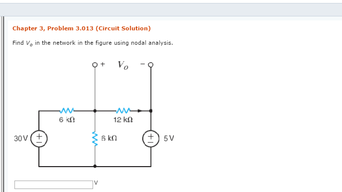 Solved Find V_ o in the network in the figure using nodal | Chegg.com