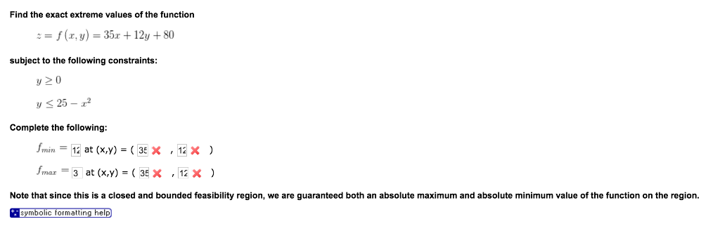 Solved: Find The Exact Extreme Values Of The Function Z = ... | Chegg.com
