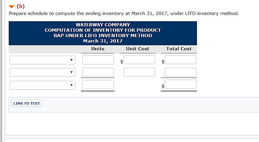 Solved Exercise 8-12 (Part Level Submission) Waterway | Chegg.com