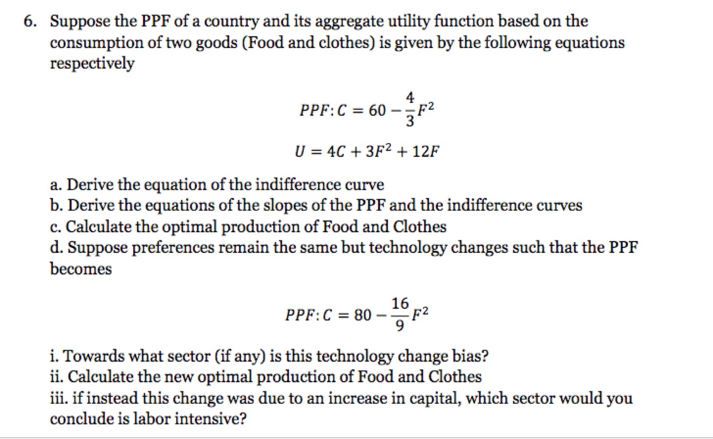 Suppose the PPF of a country and its aggregate | Chegg.com