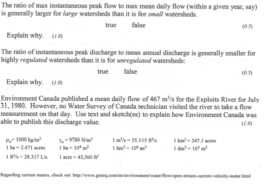 Solved The ratio of max instantaneous peak flow to max mean | Chegg.com
