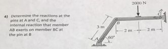 Solved Determine the reactions at the pins at A and C, and | Chegg.com