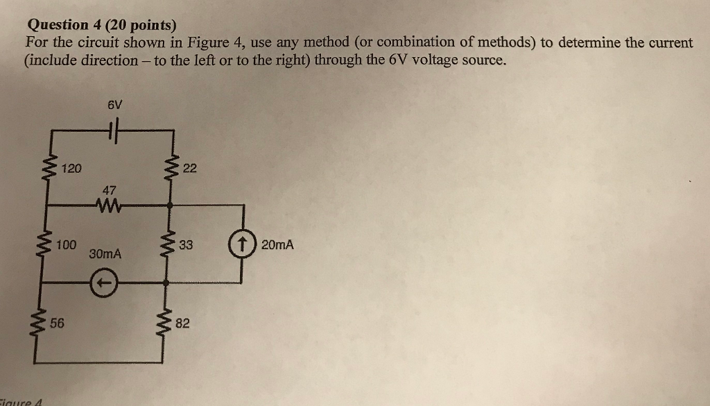 Solved Question 4 (20 points) For the circuit shown in | Chegg.com