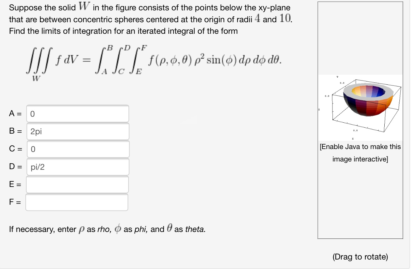 Solved Suppose the solid W in the figure consists of the | Chegg.com
