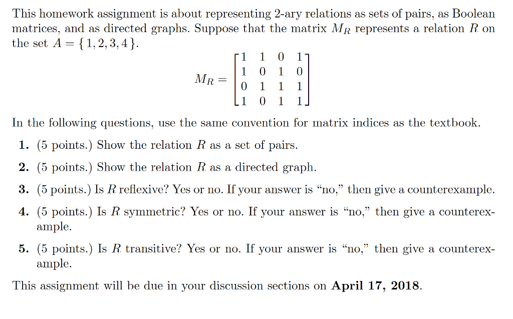 Solved This homework assignment is about representing 2-ary | Chegg.com