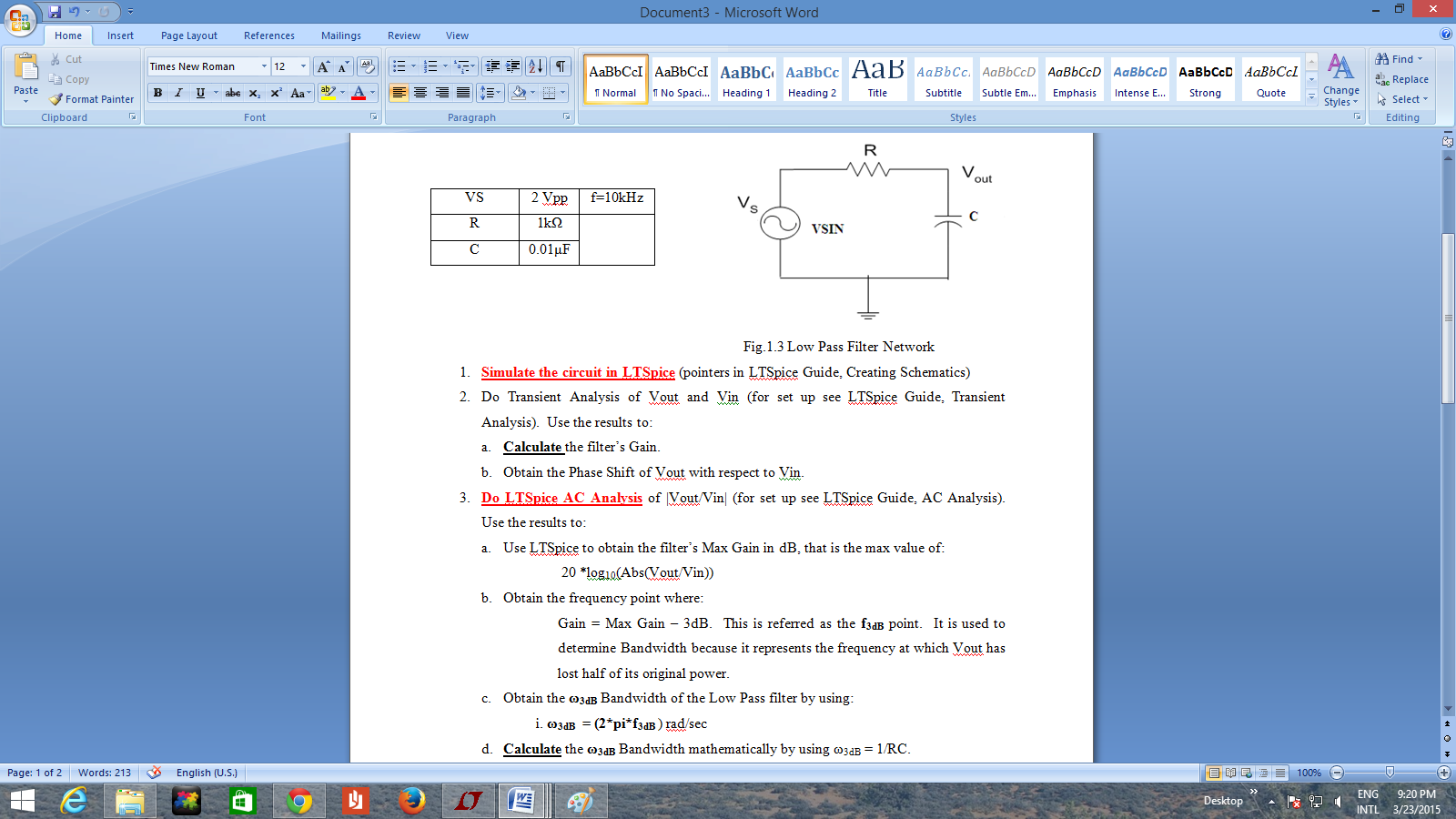 1. Simulate the circuit in LTSpice (pointers in | Chegg.com