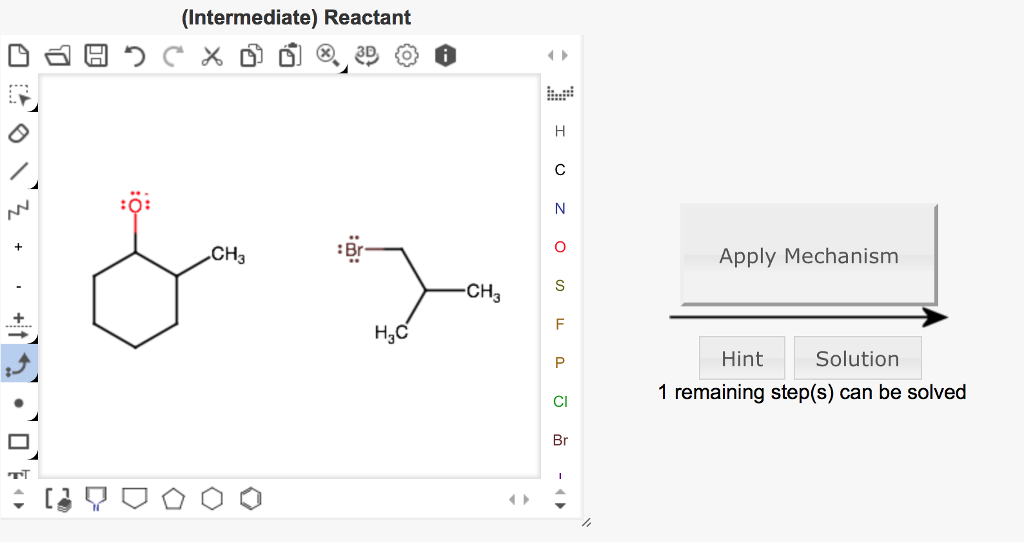 Solved (Intermediate) Reactant 9' CH3 Apply Mechanism ーCH | Chegg.com