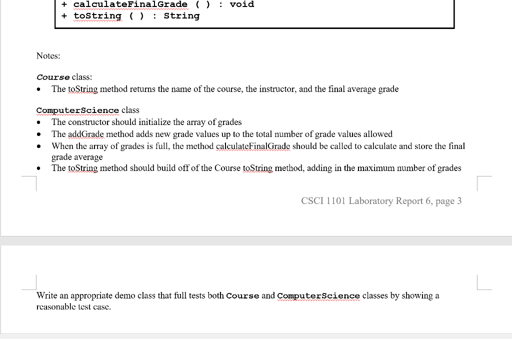 Solved Exercise 1 Implement The Following Uml Diagram Note
