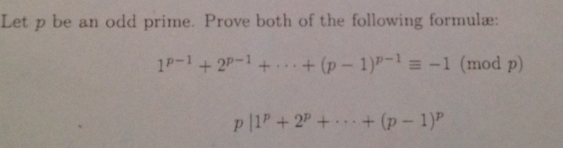 Solved Let p be an odd prime Prove both of the following | Chegg.com