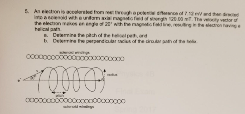 Solved An electron is accelerated from rest through a | Chegg.com