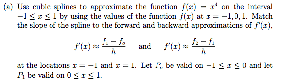 Use cubic splines to approximate the function f(x) = | Chegg.com