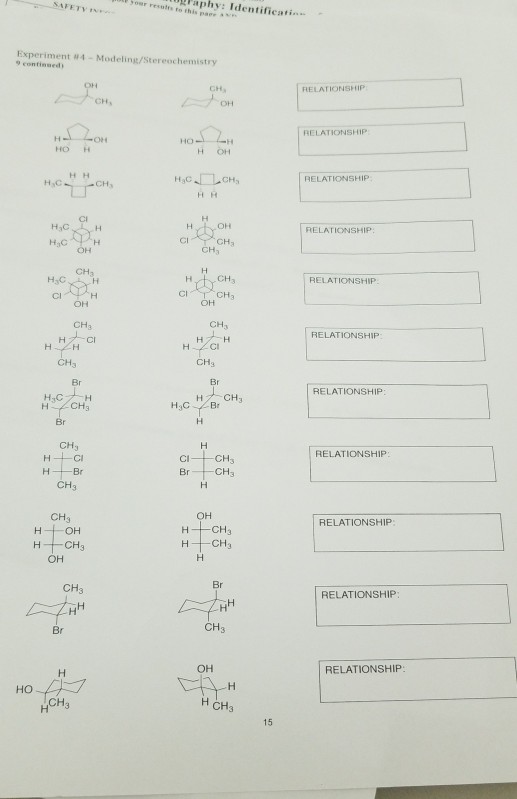 Solved our eseaphy Identificati ETYN Experiment #4 | Chegg.com