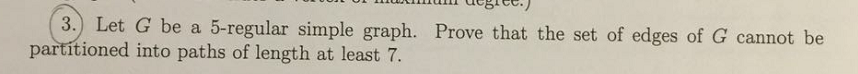 Solved Let G be a 5-regular simple graph. Prove that the set | Chegg.com