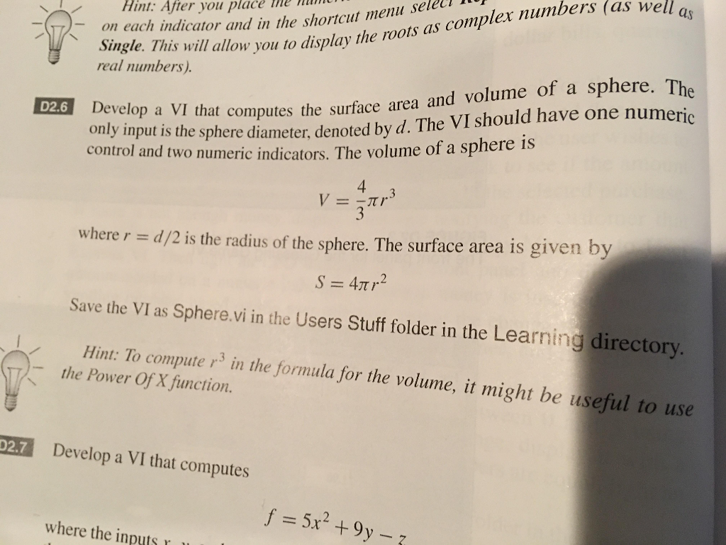 Solved Please answer this questions (D2.6) for LabVIEW with | Chegg.com