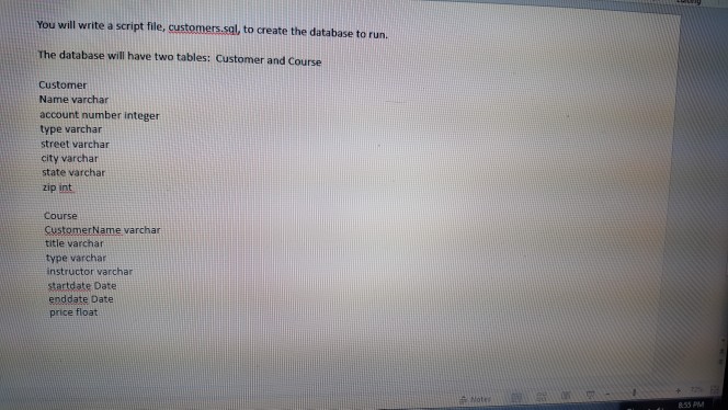 Solved Input (Output xit Create Invoices Write Database | Chegg.com