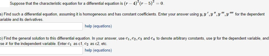 Solved Suppose that the characteristic equation for a | Chegg.com