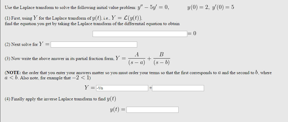 Solved Use the Laplace transform to solve the following | Chegg.com