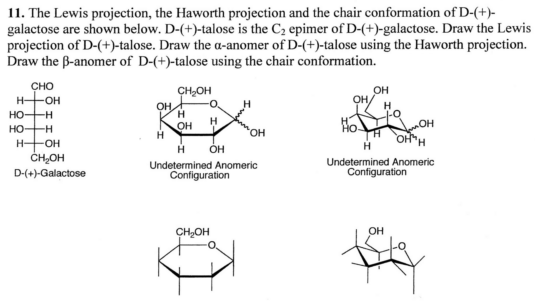 Solved The Lewis projection, the Haworth projection and the | Chegg.com