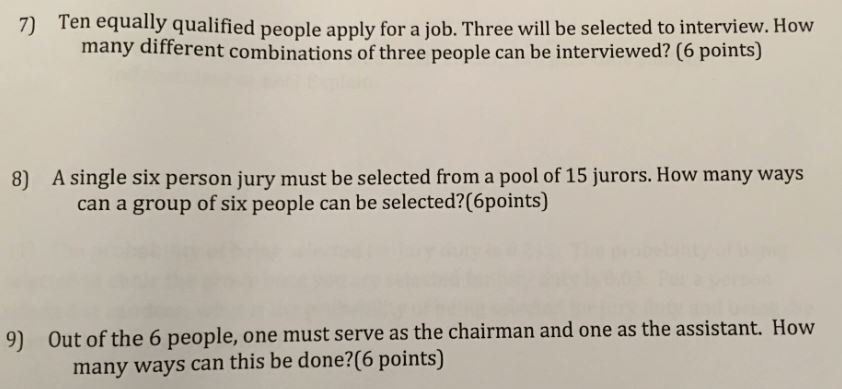 Solved Ten equally qualified people apply for a job. Three | Chegg.com